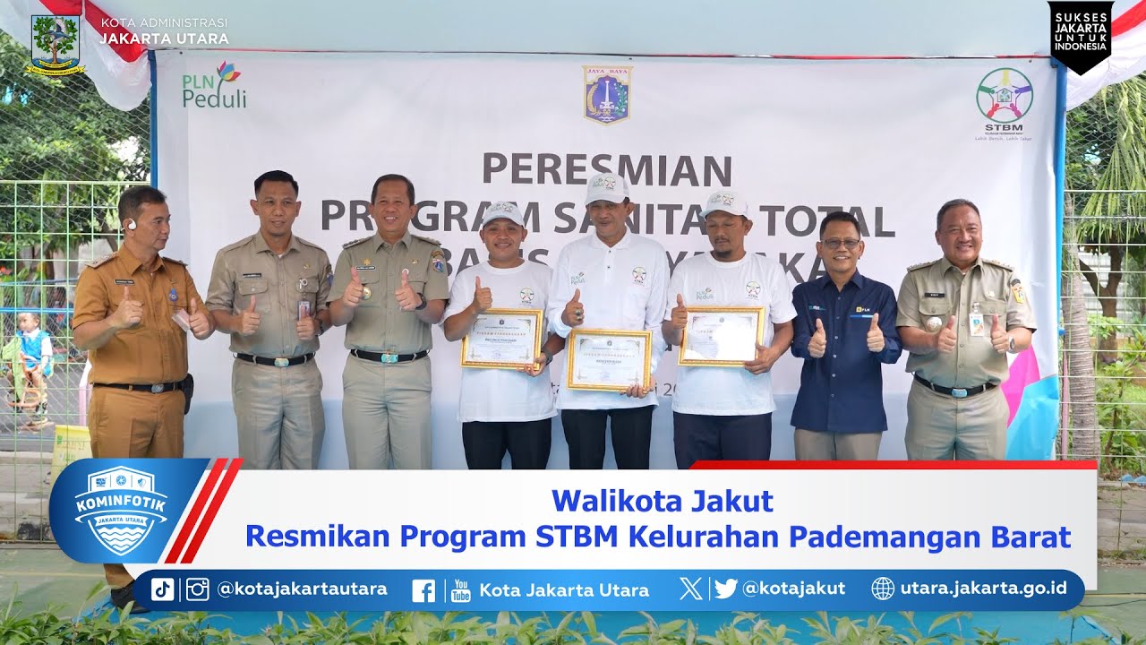 Walikota Jakut Resmikan Program STBM Kelurahan Pademangan Barat - YouTube