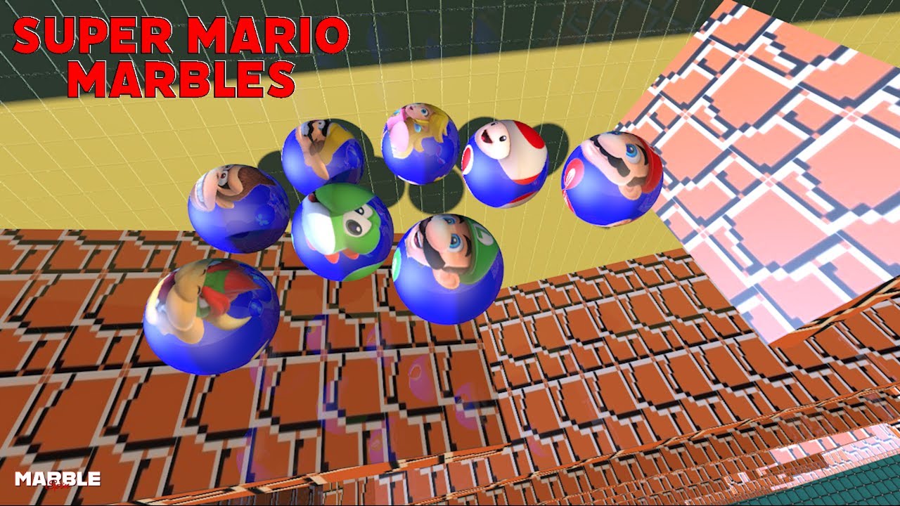 Super Mario ASMR 3D Marble Run Race V14 - YouTube