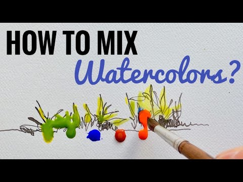 Watercolor mixing techniques/Let watercolor and water mix themselves ...
