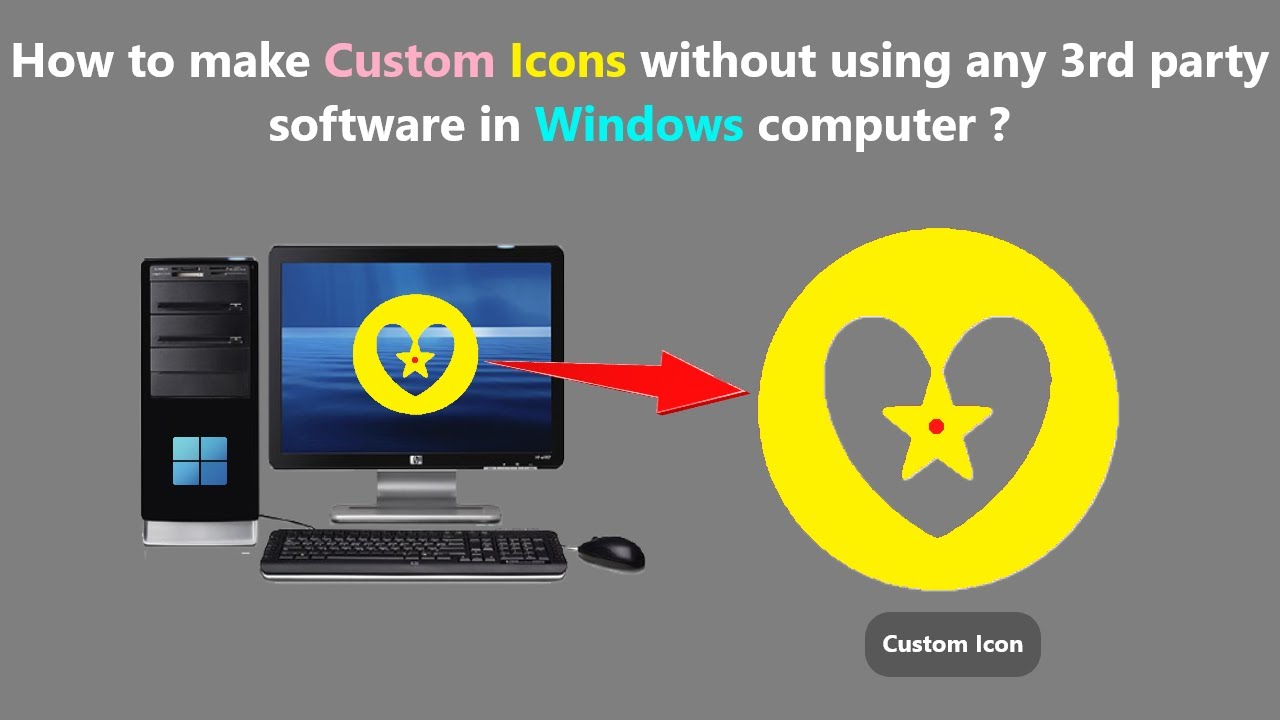 How to make Custom Icons without using any 3rd party software in ...