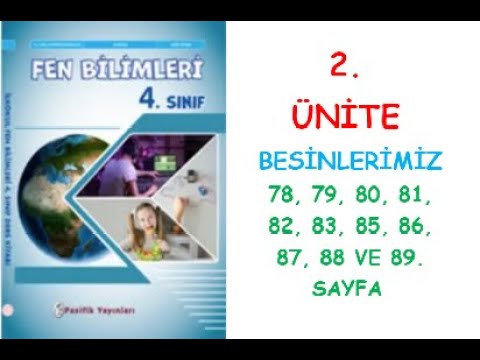 4. SINIF FEN BİLİMLERİ PASİFİK YAYINLARI DERS KİTABI 2. ÜNİTE BESİNLERİMİZ