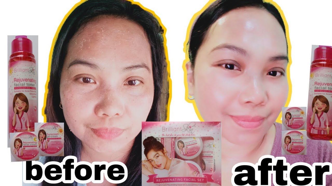 7days || using brilliant essential skin || Rejuvenating facial set ...