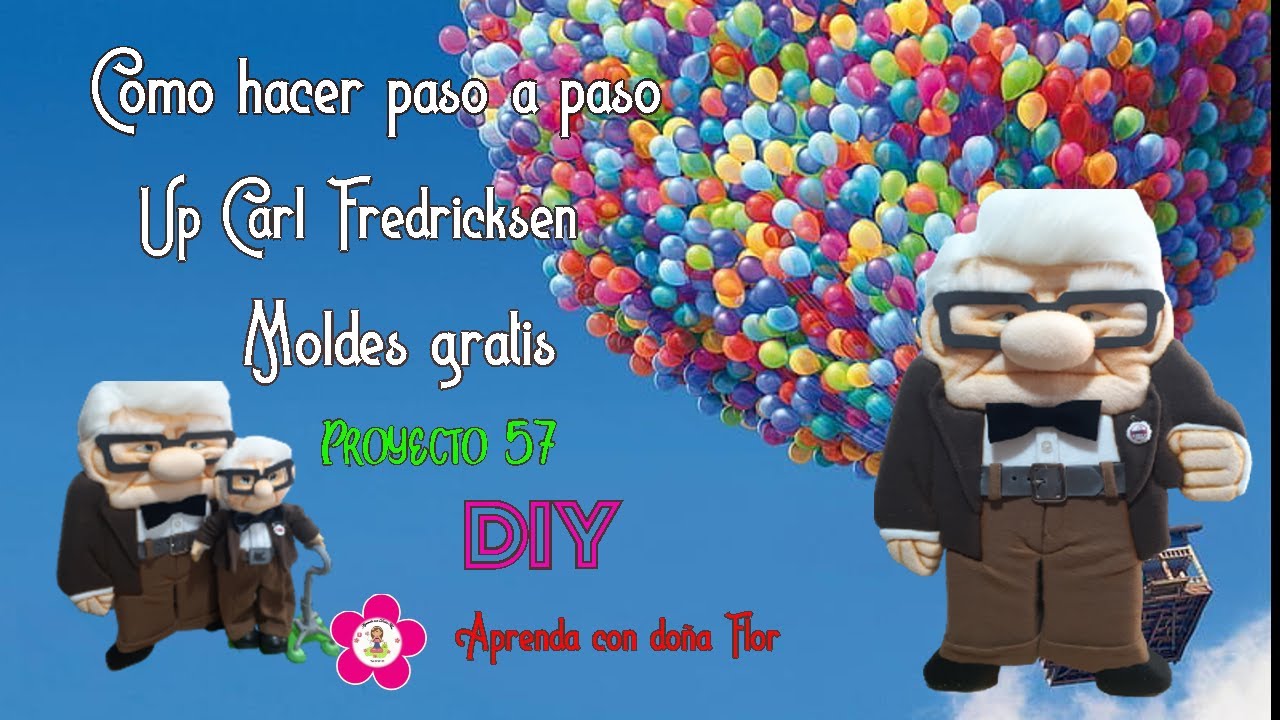 Cómo hacer el viejito UP Carl Fredriksen DIY// paso a paso + moldes ...