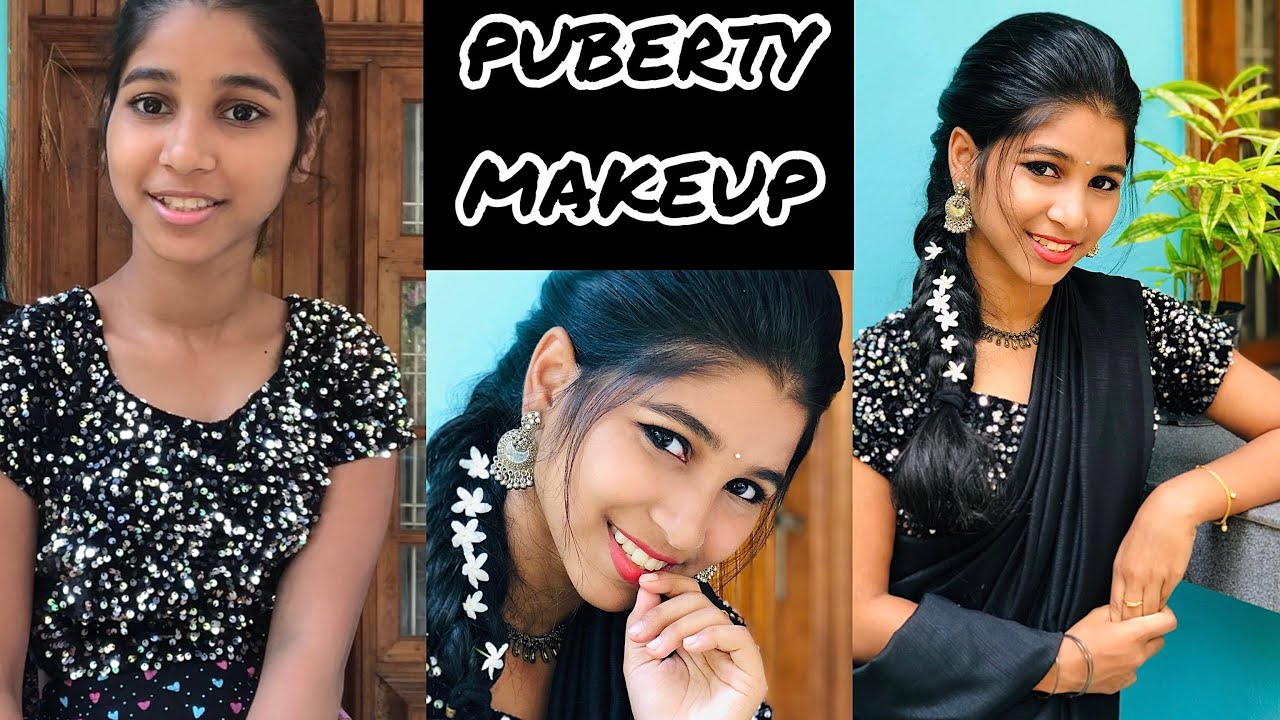 Puberty makeup look| Puberty ceremony makeup look| Malayalam|Modern puberty look 🔥🖤 - YouTube