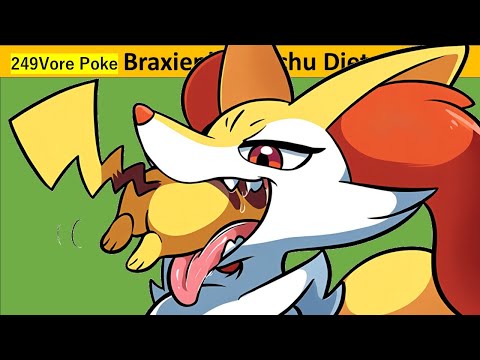 【AI_21】Braxien's Pikachu Diet #Vore #inflation