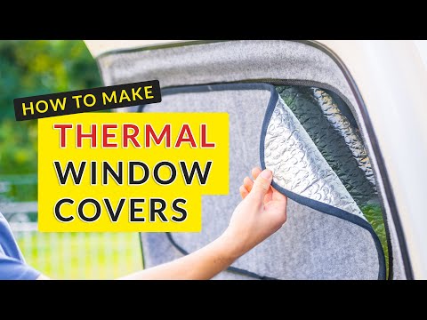 How To Make EASY Thermal Van WINDOW COVERS From Insulation And Carpet ♻️
