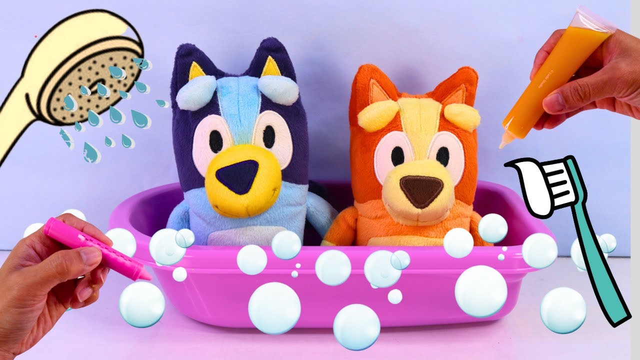 Bluey and Bingo Bath & Night time Routine - YouTube