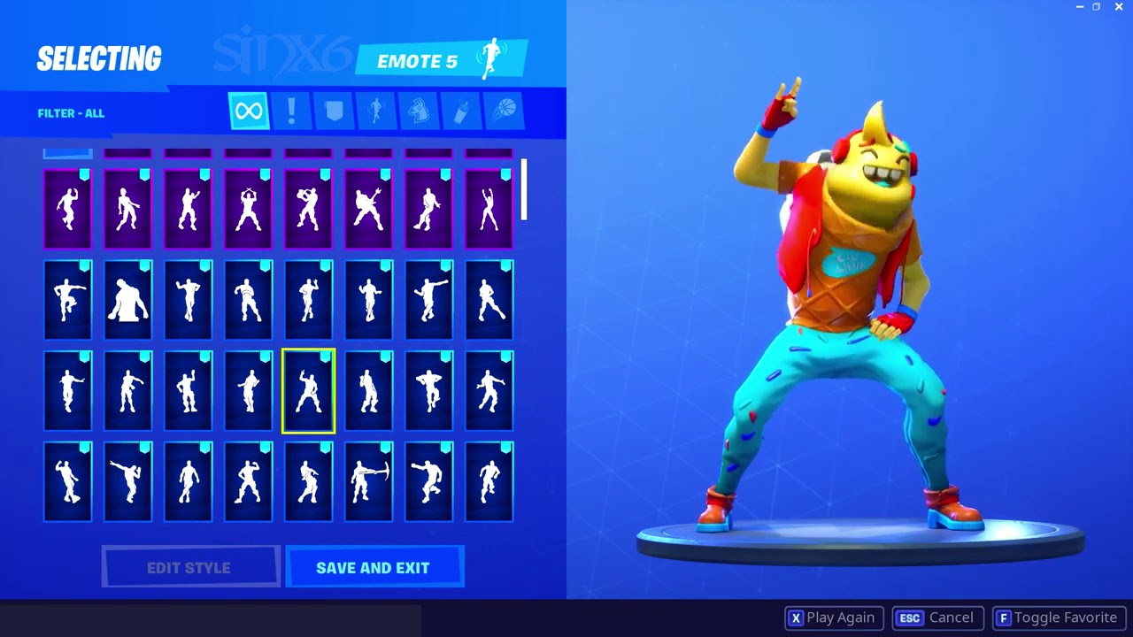 All LEAKED EMOTES With ICE CREAM MAN SKIN! Fortnite Battle Royale - YouTube