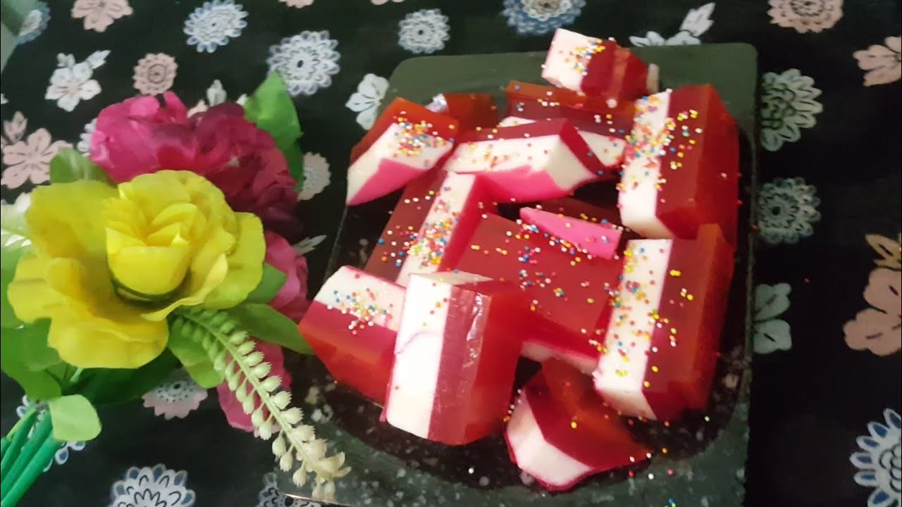 Colourfull milk pudding recipe|| Easy milk pudding recipe||Milk pudding ...