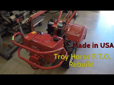 Troy Bilt Horse rototiller PTO rebuild - YouTube