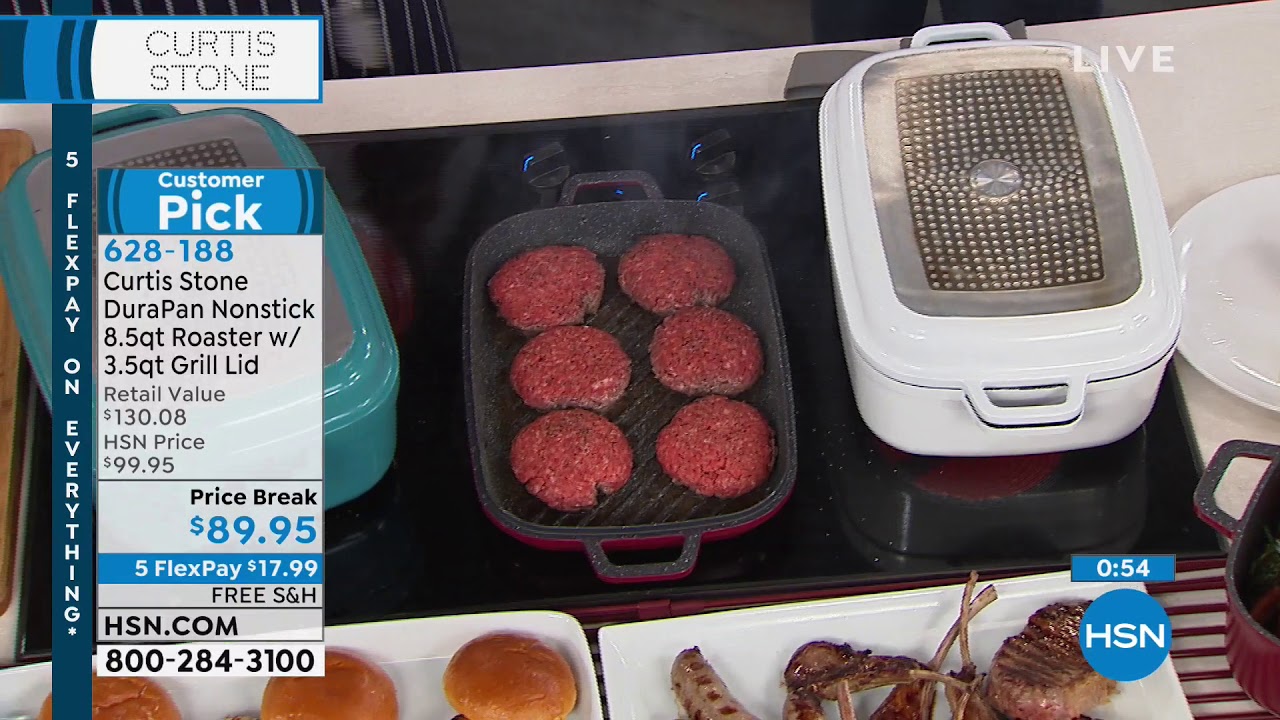 Curtis Stone DuraPan Nonstick 8.5 qt. Roaster with 3.5 q... - YouTube
