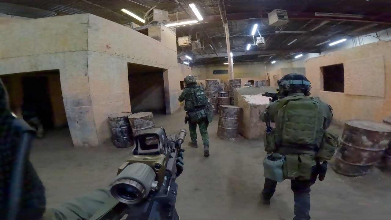 Airsoft Ep.5 Richmond Indoor Paintball *FBI Open Up* (Tokyo Marui MWS ...