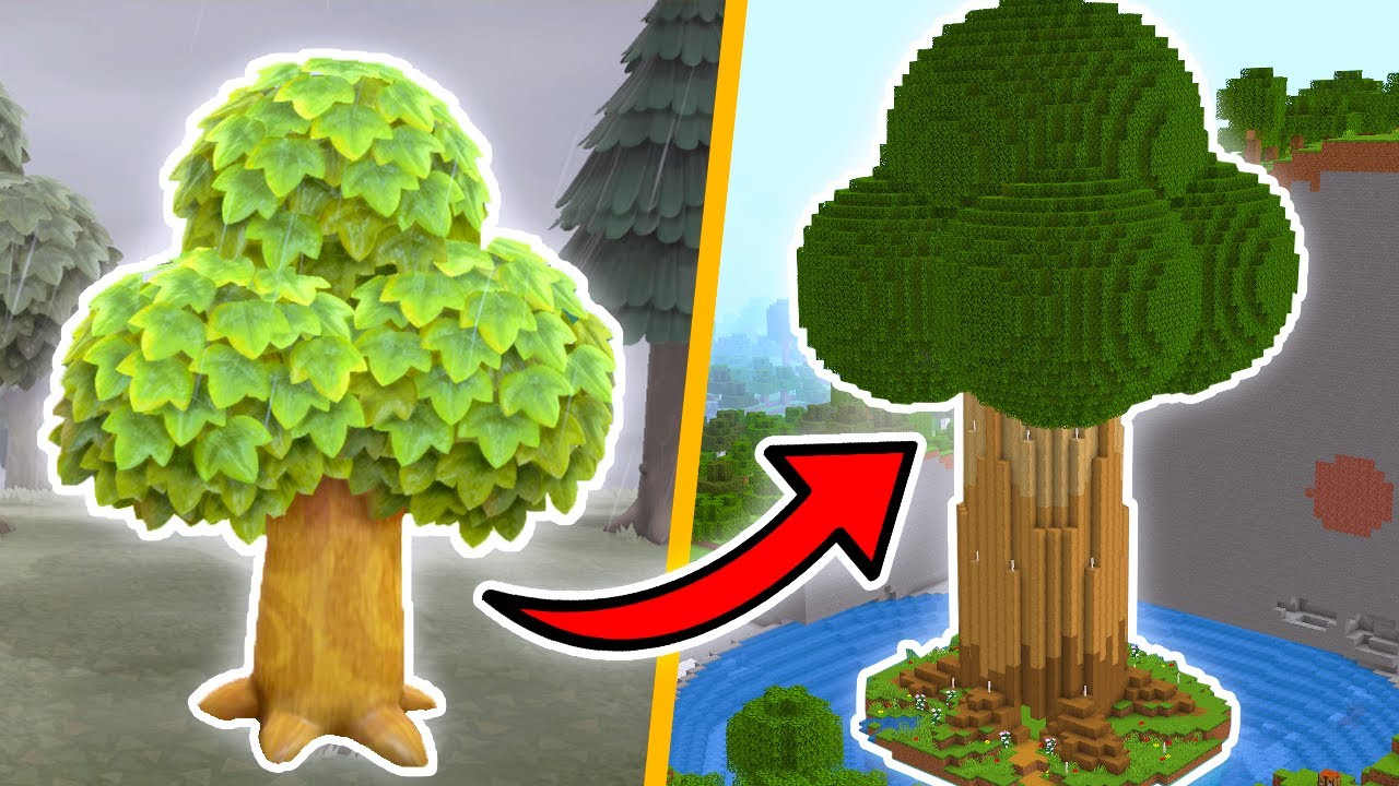 I Built A MASSIVE Animal Crossing Tree In Minecraft - YouTube