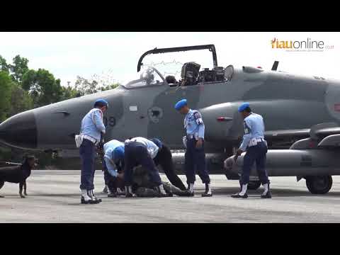 Pesawat Asing Dipaksa Turun Oleh 2 Jet Tempur TNI AU di Lanud Rsn Pekanbaru