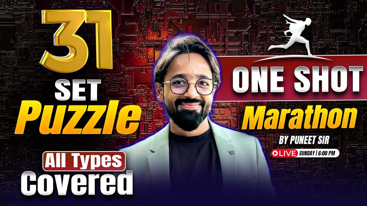 31 Set Puzzle | All Puzzle Types Covered | One Shot Marathon | RRB PO ...