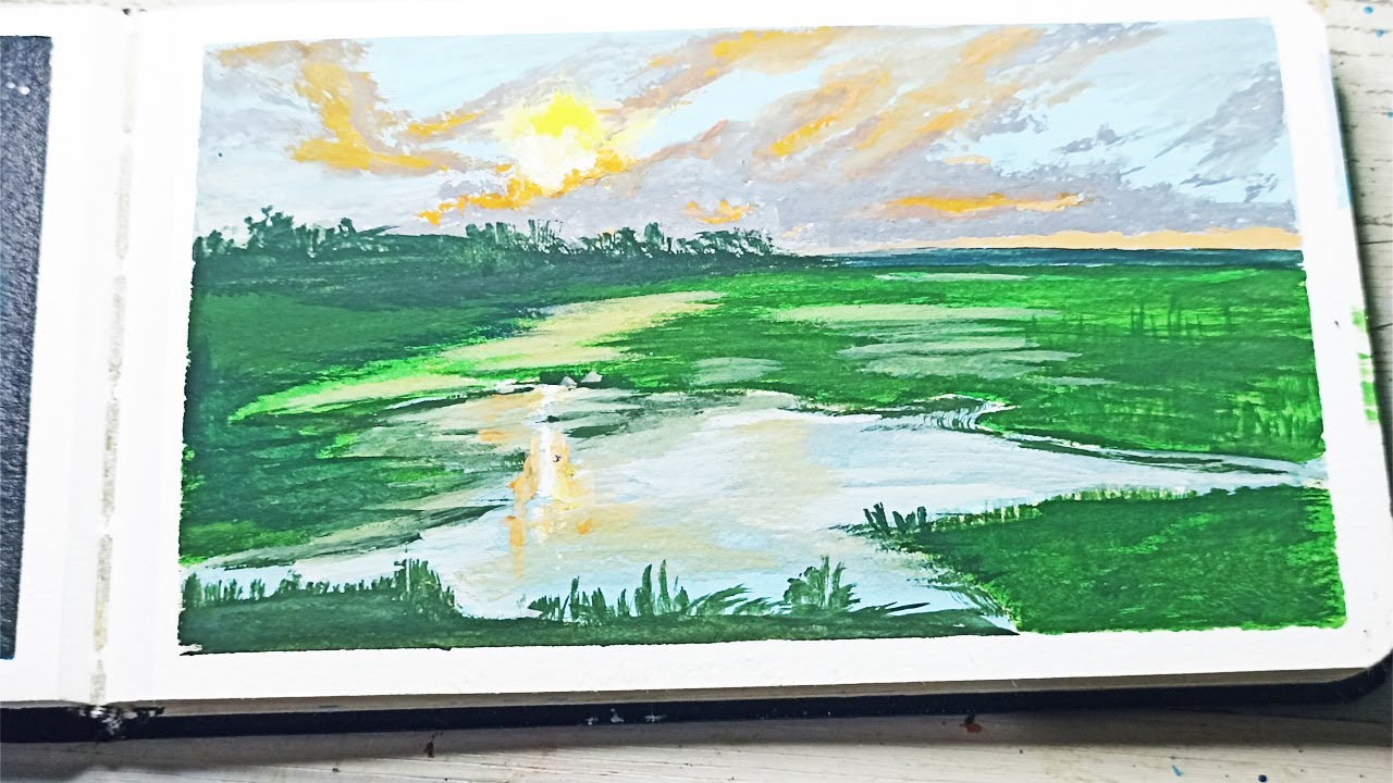 Satisfying Landscape #14 | How to Draw and Painting - YouTube