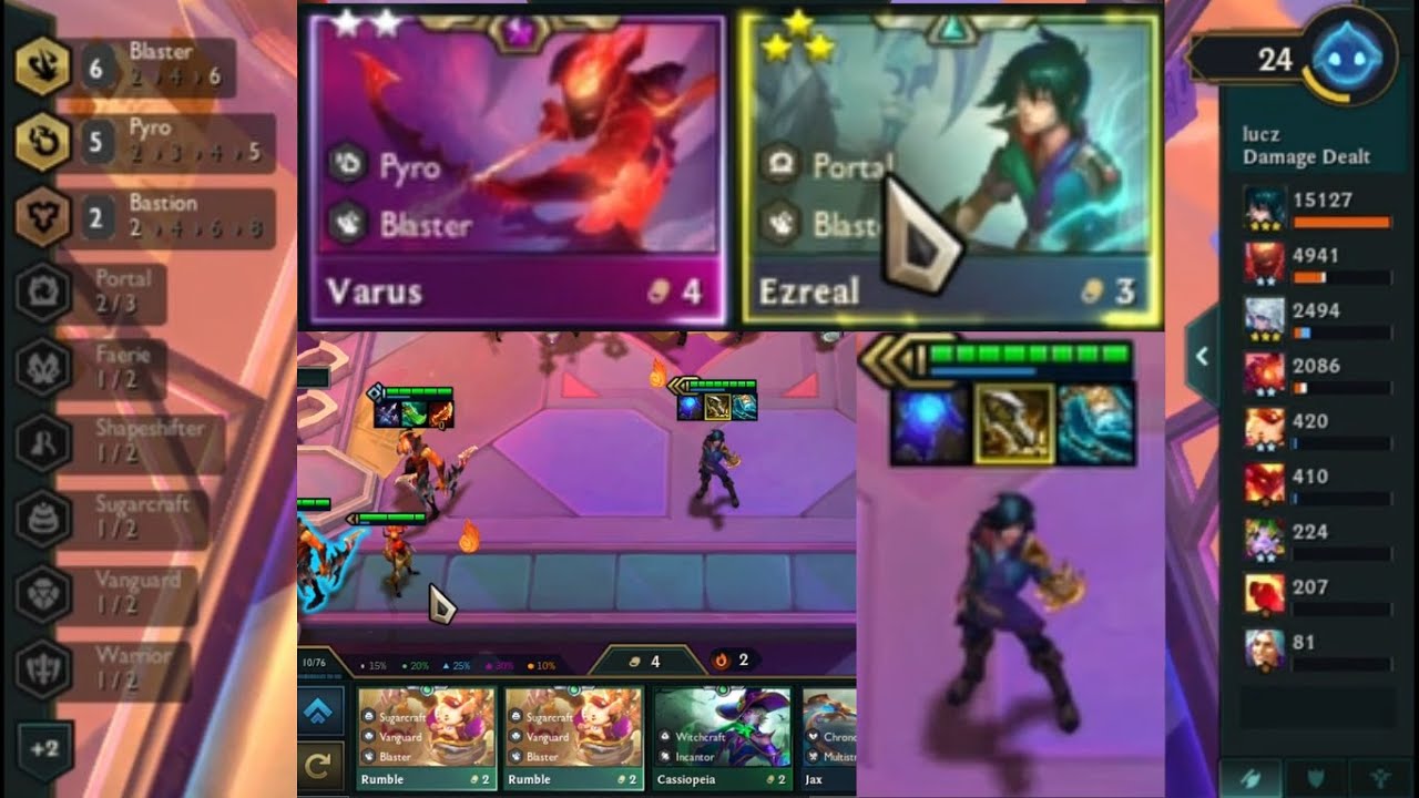 Ezreal 3 Star ⭐️⭐️⭐️ 6 Blaster +Unbeatable 5 Pyro | Try to reach gold 😵 ...