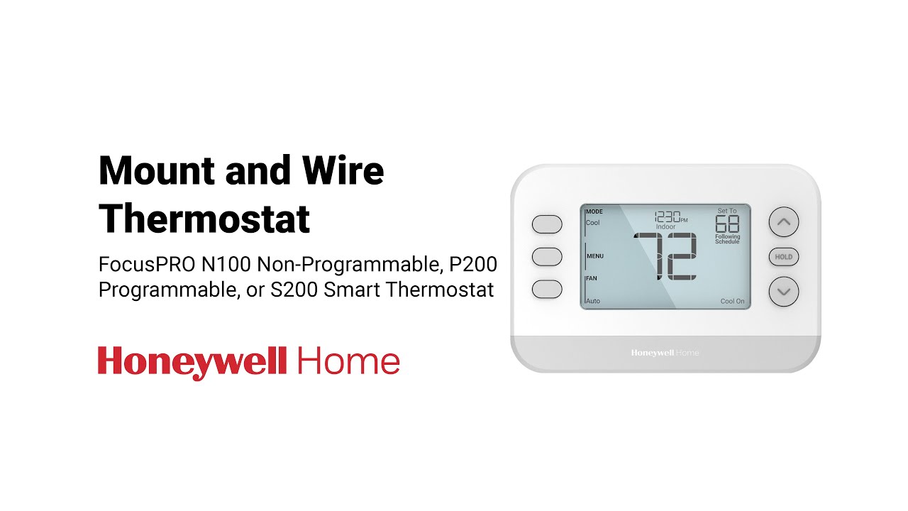 Mount and Wire FocusPro® N100 Non-Programmable, P200 Programmable, and ...
