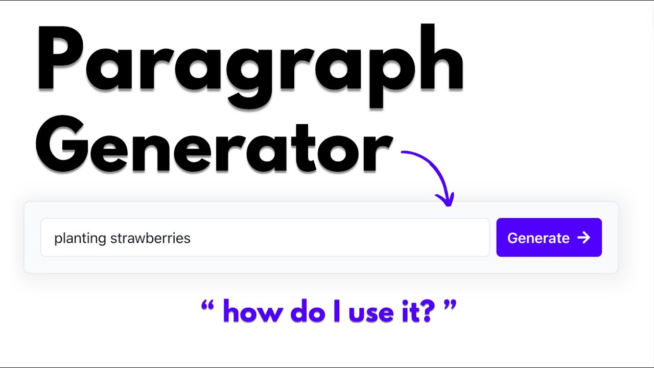 Free AI Paragraph Generator for Blog Articles - YouTube