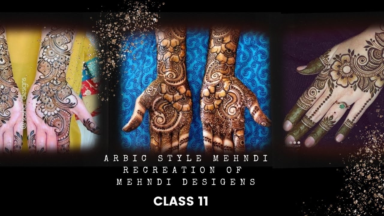 Arabic style mehndi short mehndi course ClASS 11 B - YouTube