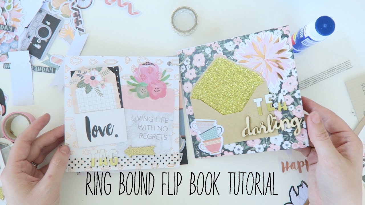Ring bound flip book tutorial - YouTube