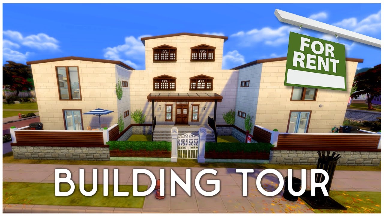 I built a RENTAL APARTMENT building | SIMS 4 | No CC - YouTube