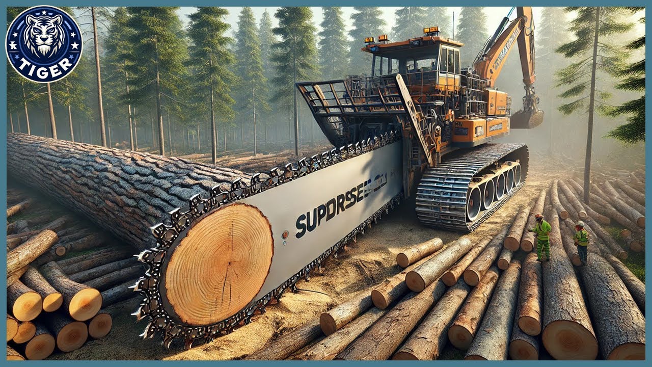 199 Incredible Fastest Big Chainsaw Cutting Tree Machines 21 - YouTube