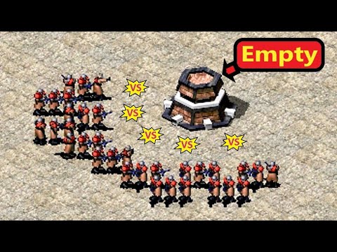 Conscripts vs 1 Empty Bunker - Red Alert 2 - YouTube