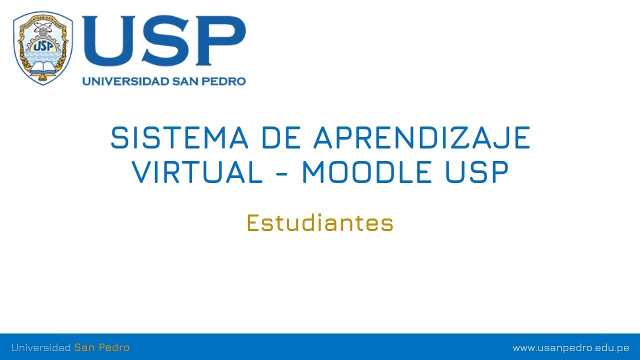 Sistema de Aprendizaje Virtual para Estudiantes Moodle USP - YouTube