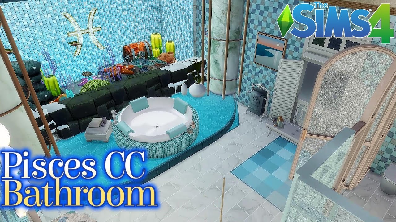 The Sims 4 CC Zodiac Collection: Pisces ♓️ Battroom - YouTube