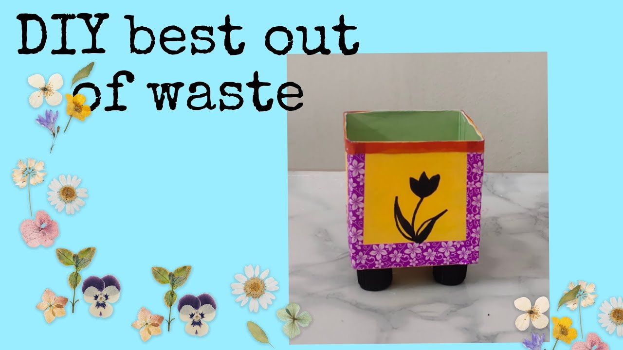 DIY best out of waste /cardboard box reuse/Diy utility box/mammaearth ...