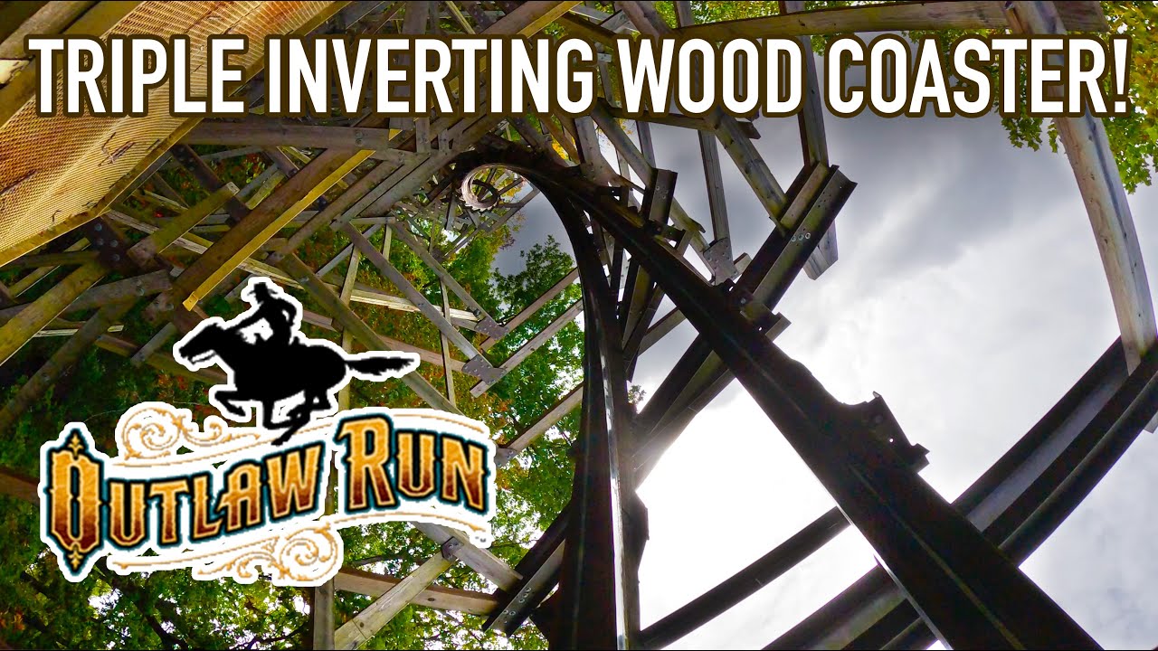 Outlaw Run Front Row POV Silver Dollar City | Worlds First Wood Coaster ...