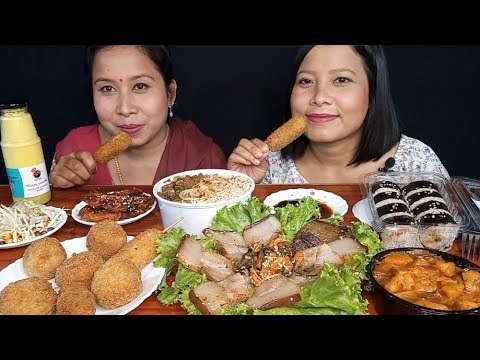 PORK BOSSAM, KOREAN FRIED CHICKEN, KIMBAP, CORN DOG, BAMBOOSHOOT PORK ...