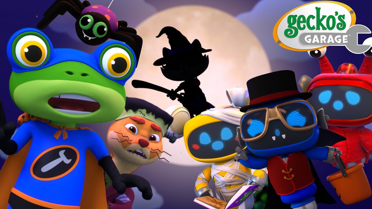 Gecko's Halloween Sing-Along Mix! 🎃🎶 | Gecko's Garage 🚚 | Cartoons For ...