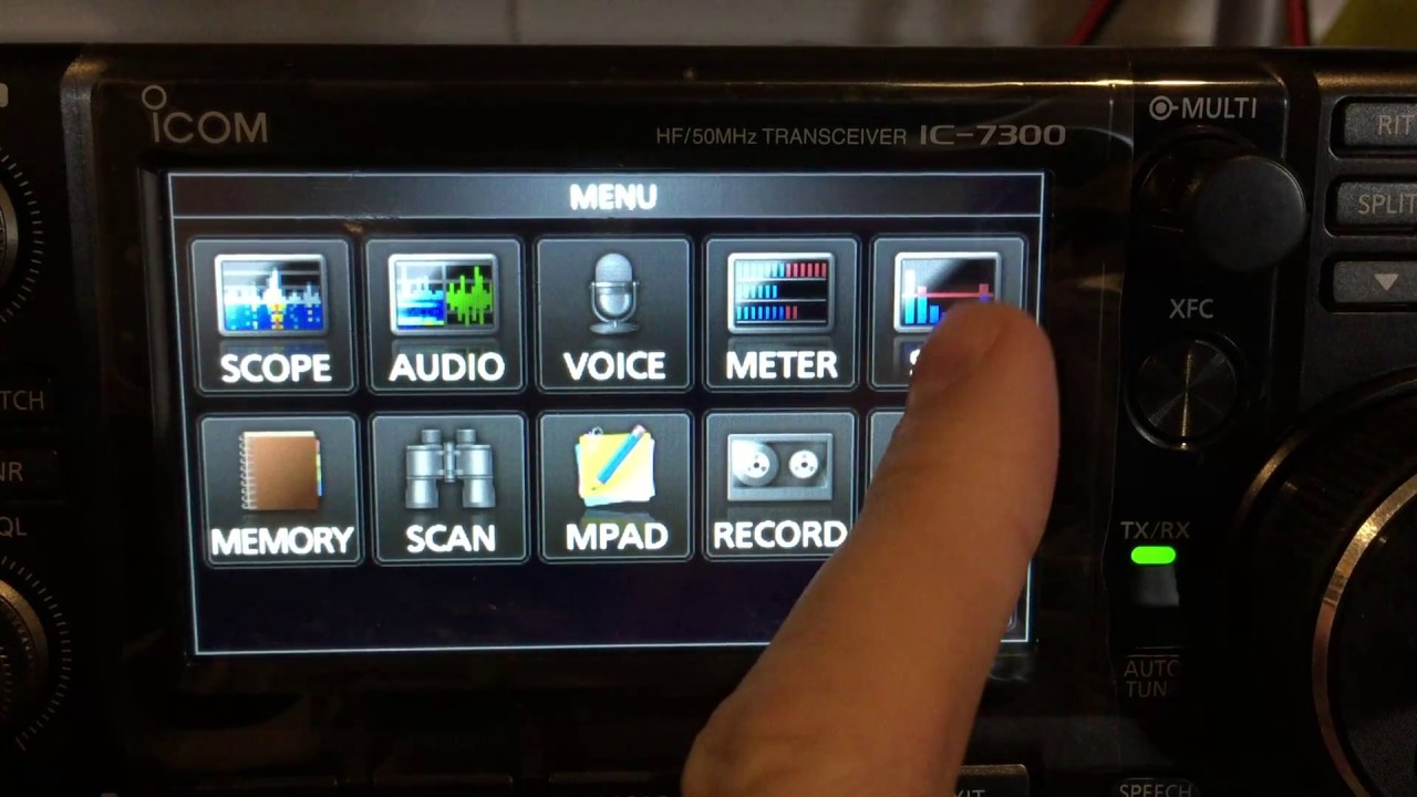 ICOM IC-7300 SWR Meter graph function how to by ZMX - YouTube