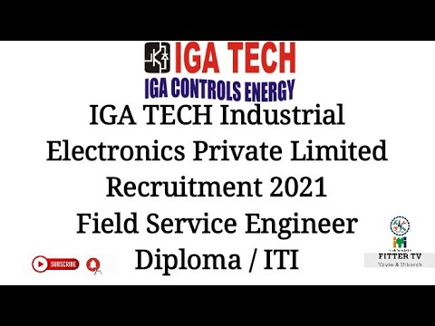 IGA Tech Job for iti students /#FITTERTV - YouTube