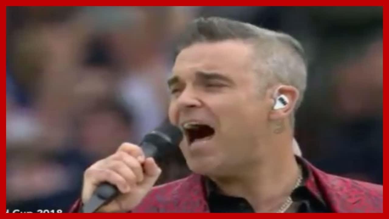 World Cup: Robbie Williams SHOCKS as he flips finger a in rude gesture ...