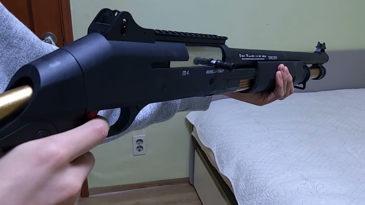 수정탄 xm1014 (베넬리 m4), 탄피배출 작동영상 - YouTube