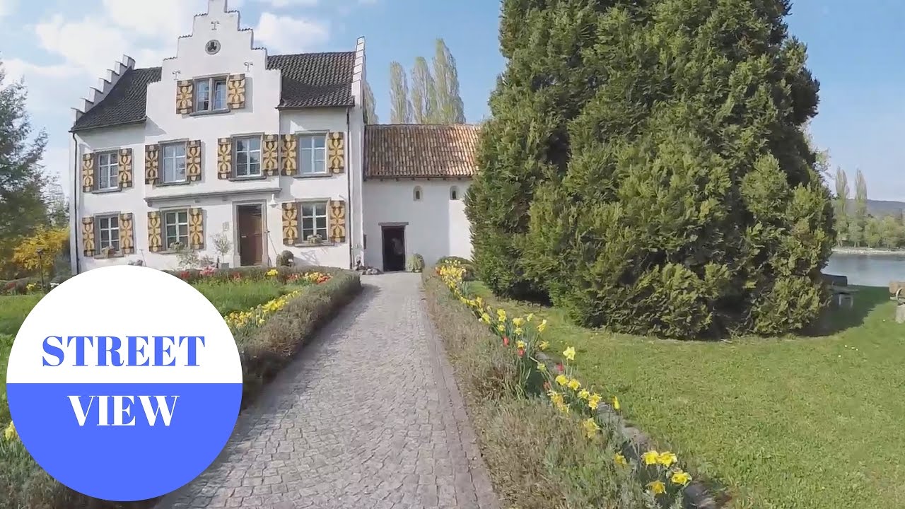 STREET VIEW: Die Insel Werd im Rhein in SWITZERLAND - YouTube