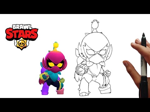 How to draw New Brawler Lily New Season from Brawl Stars - YouTube