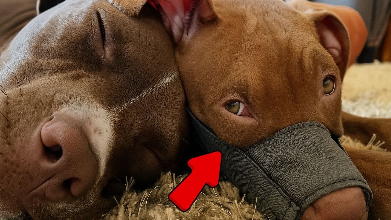 Pittie Begs His Mom To Keep A Pittie Puppy Half His Size - YouTube