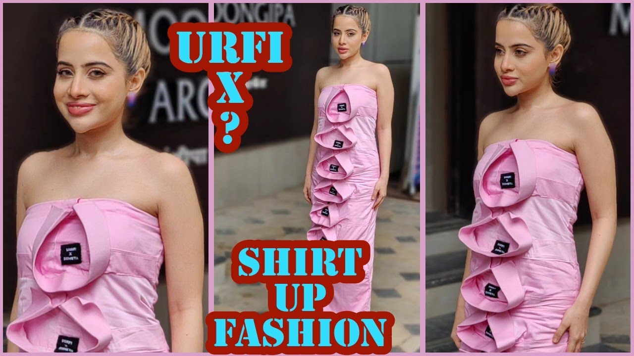 Urfi Javed New 7 Pink Color Shirt Design Fashion Outfit Look's Cute ...