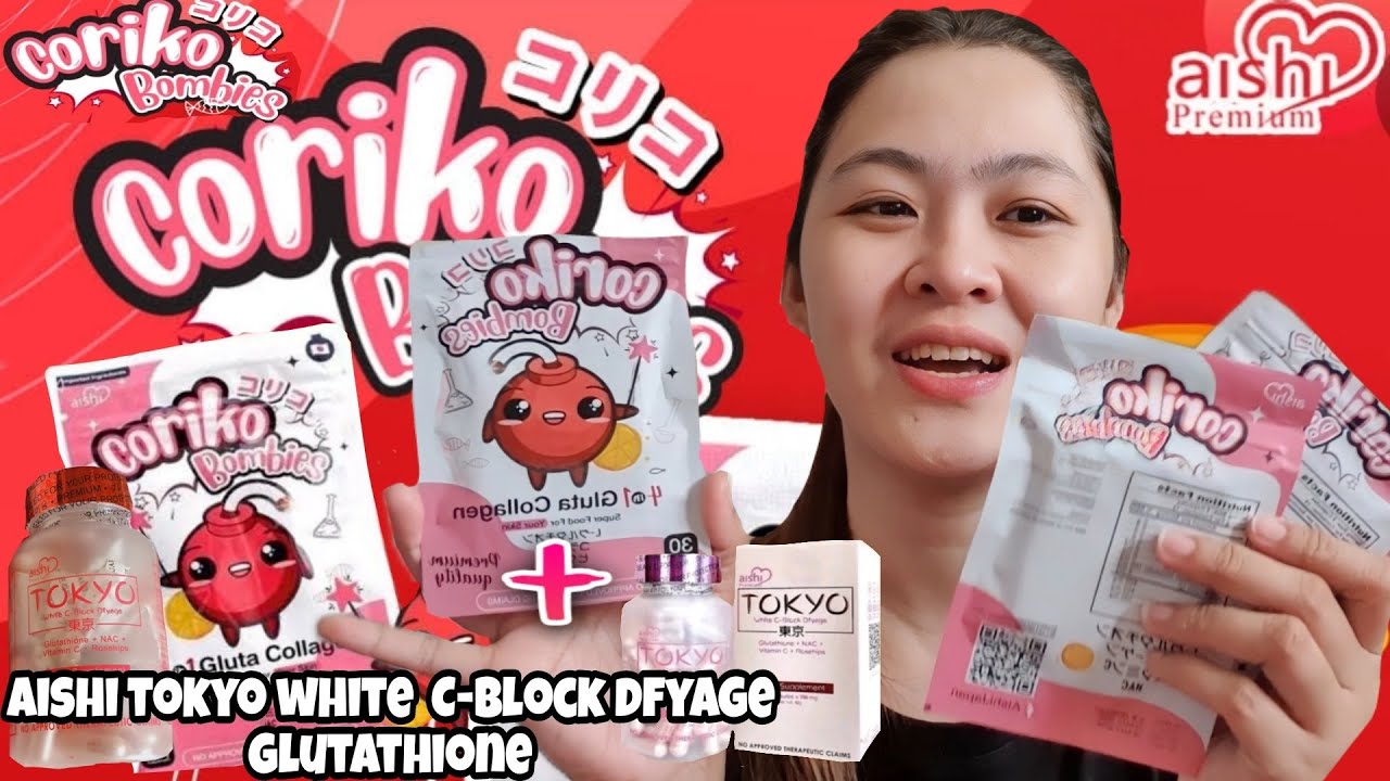 CORIKO BOMBIES 4 IN 1 GLUTA COLLAGEN + AISHI TOKYO WHITE C-BLOCK DYGAGE ...