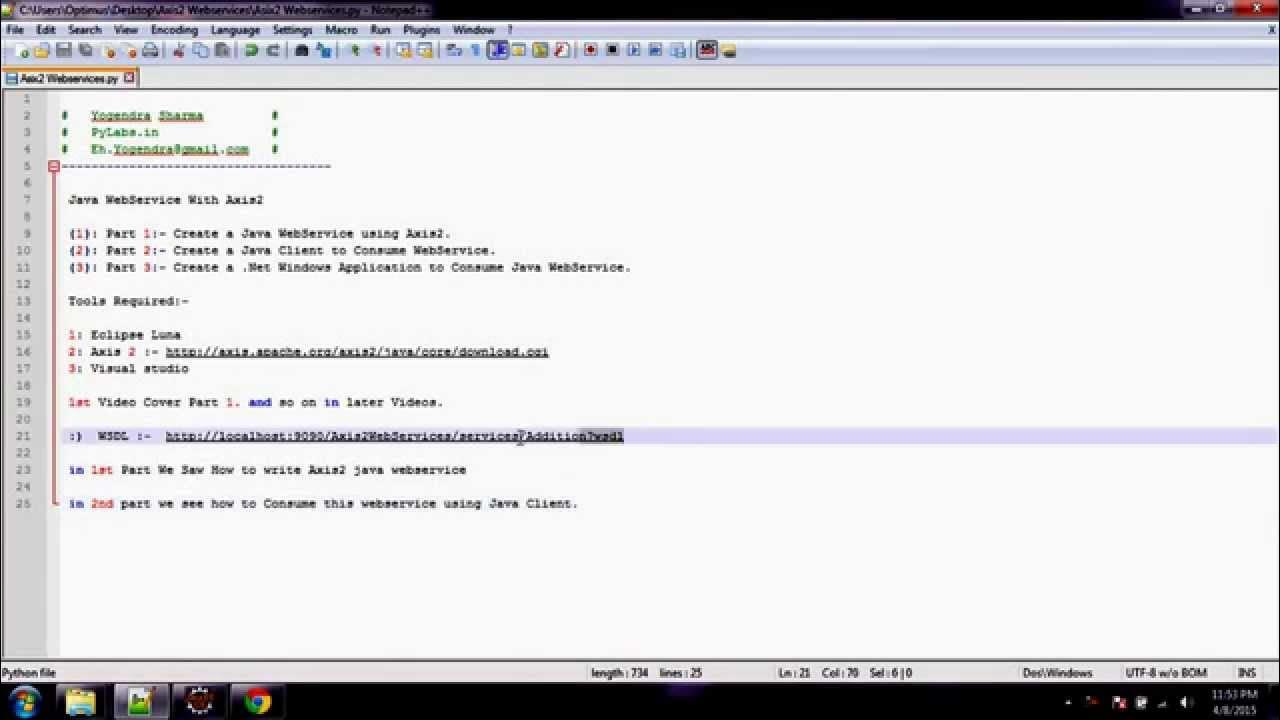 How to consume Java SOAP WebService using Axis2 client - YouTube