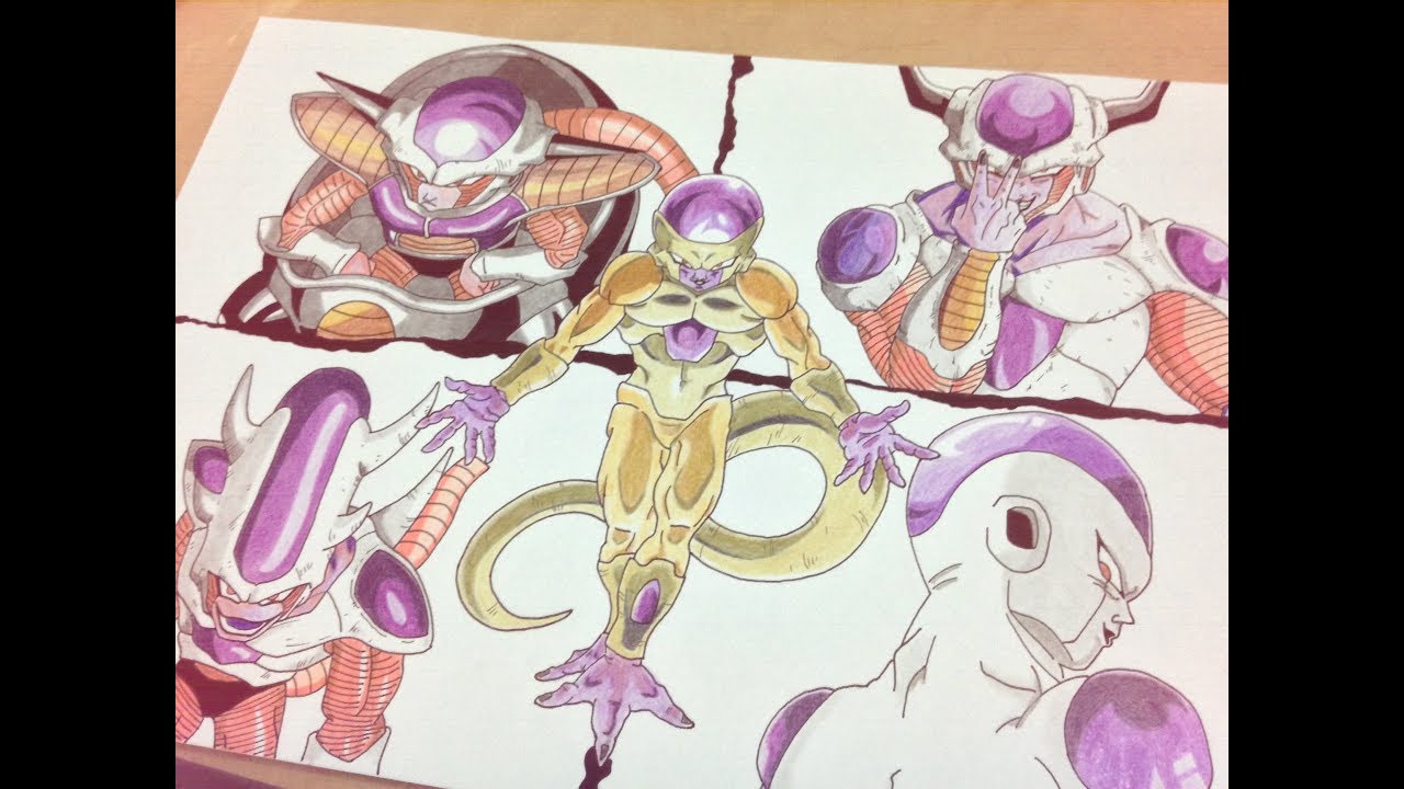 Speed Drawing Frieza (All Transformations)/Dibujando a Freezer ...