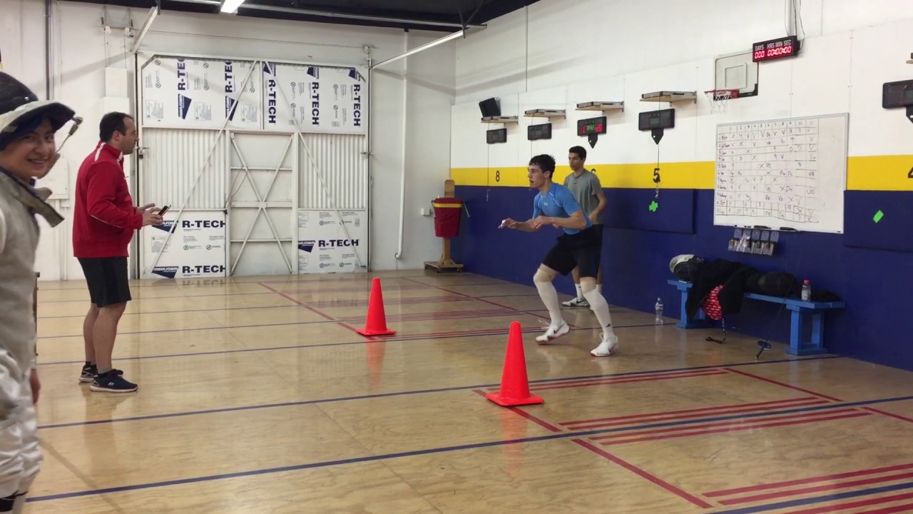 Fencing footwork exercise with foil coach Gabor Fekete(2017) - YouTube