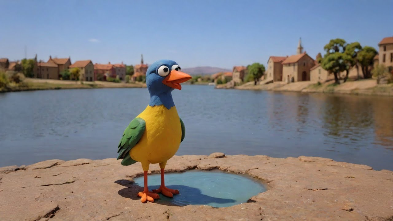 Once upon a time, near a bustling town, lay a small shimmering lake and ...