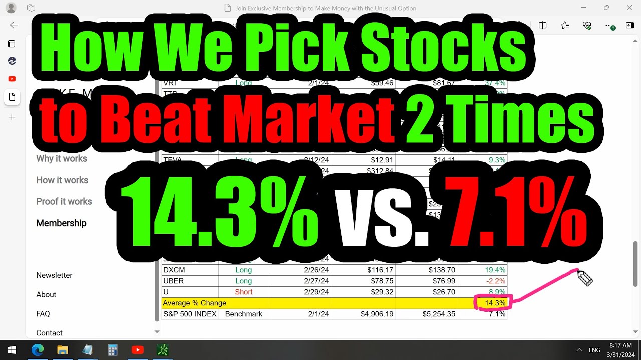 How We Pick Stocks to Beat Market 2X - YouTube