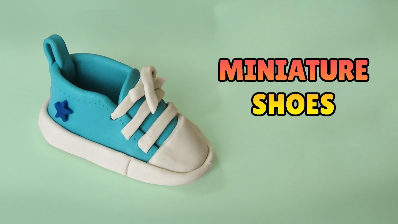 🔴 DIY How to Make MINIATURE SHOES - Easy Polymer Clay, plastilina and ...
