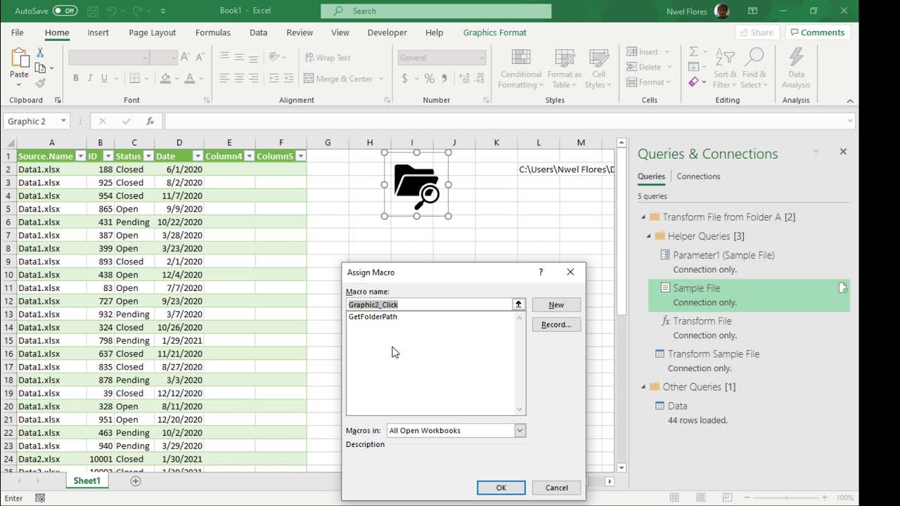 Allow User to Select Folder | Power Query | M + VBA | Excel - YouTube